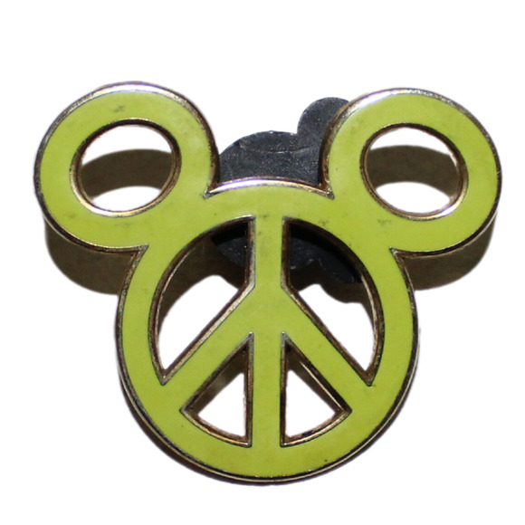 Disney | Jewelry | Disney Trading Pin Peace Sign Mickey Head Neon Green ...